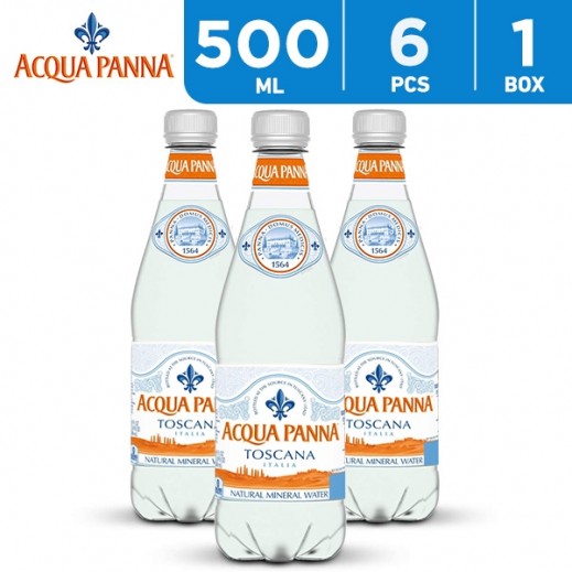 Buy Acqua Panna Natural Mineral Water 6 x 500 ml | توصيل Taw9eel.com