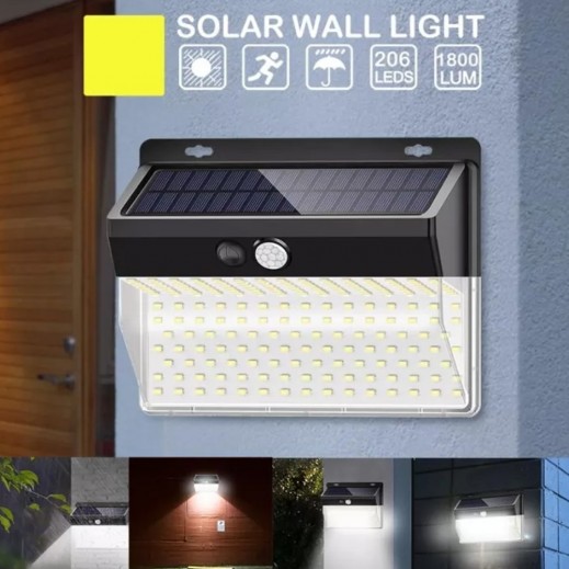 Buy Solar Powered LED Wall Light with Motion Sensor | توصيل Taw9eel.com