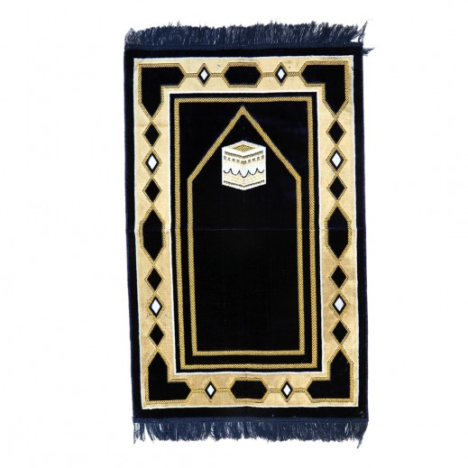 Buy PRAYER MAT MAKKAH PLAIN 70x110cm DESIGN3-DARK BLUE | توصيل Taw9eel.com
