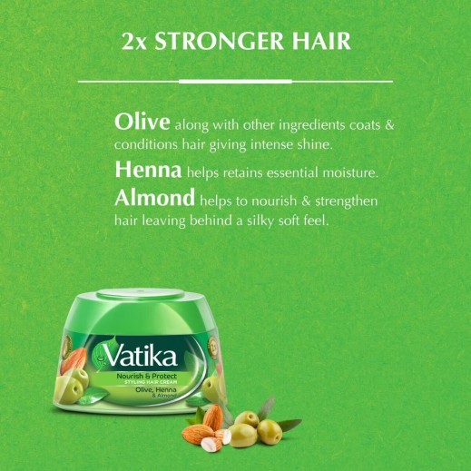 Buy Dabur Vatika Nourish & Protect Hair Cream 2 x 140 ml | توصيل ...