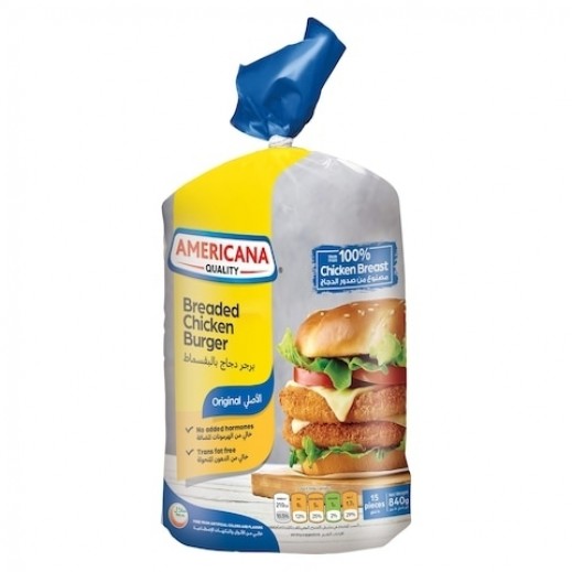 Buy Americana Breaded Chicken Burger 2 x 840g | توصيل Taw9eel.com