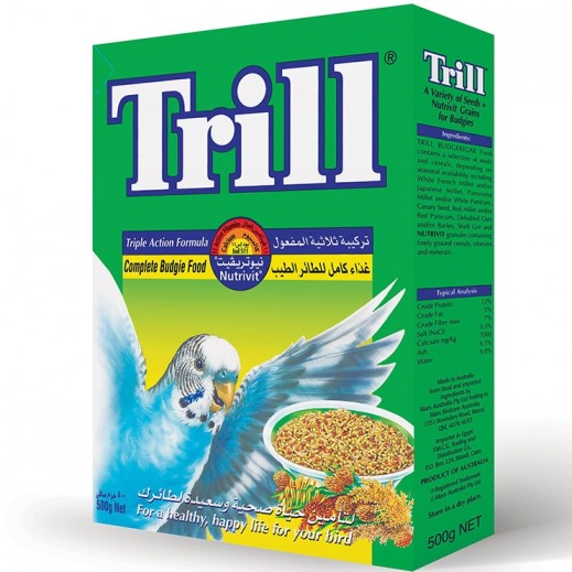 Buy Trill Budgie Seed (Bird Food) 500 g - delivered by Taw9eel Fast ...