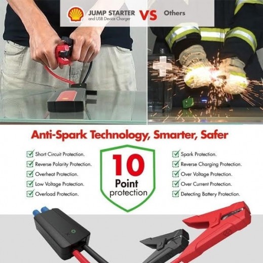 Shell Jump Starter 7,000 mAh with USB Device Charger and LED Light ...