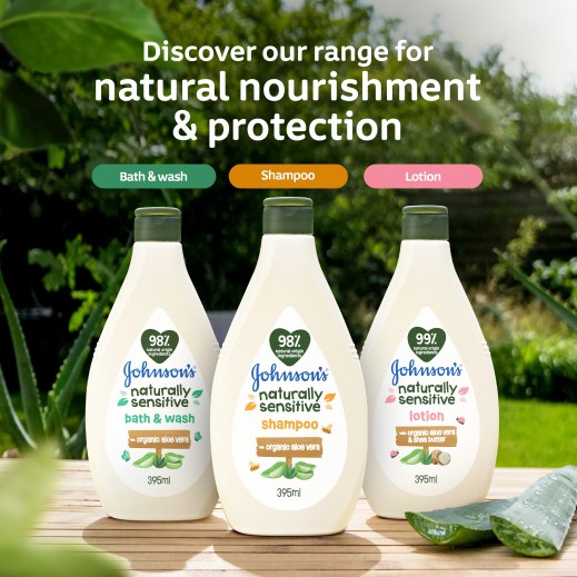 Buy Johnson's Baby Naturally Sensitive Aloe Vera Shampoo 395ml | توصيل ...