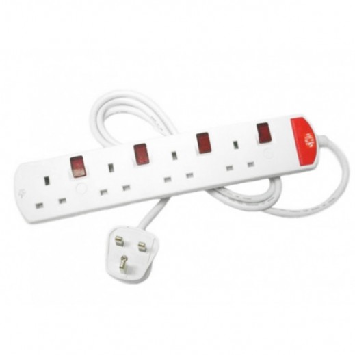 UMS 4 Way Power Extension 3 M 13 A – White | توصيل Taw9eel.com