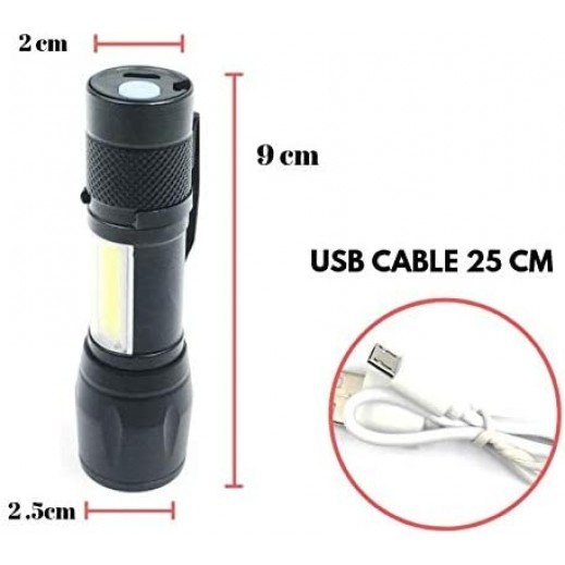 Buy Mini Rechargeable LED Flashlight | توصيل Taw9eel.com