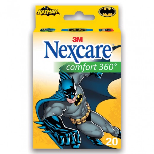 Buy Nexcare Comfort 360 Batman Plasters 20 Pieces | توصيل Taw9eel.com