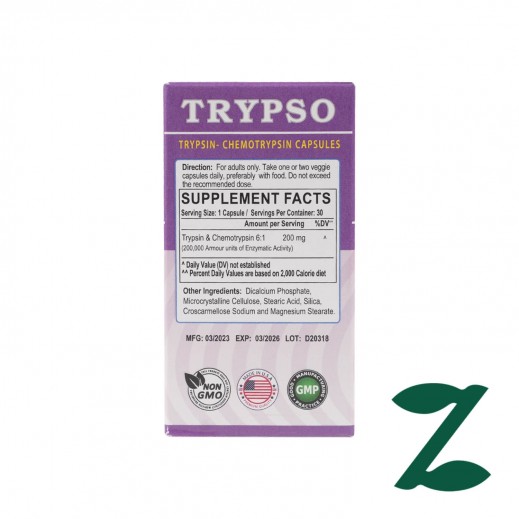 Buy MU Life Trypso 30 Veggies Capsules - delivered by Pharmazone ...
