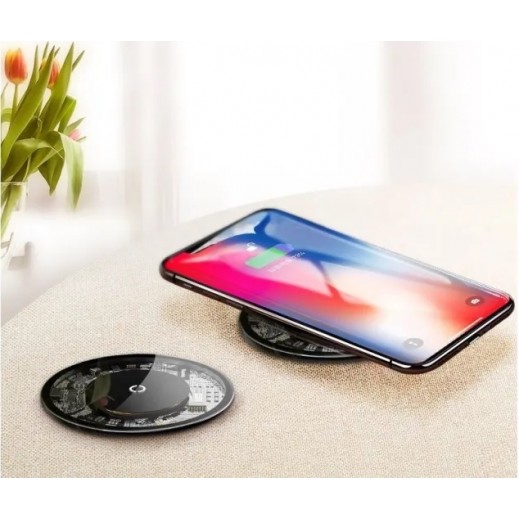 Buy Baseus Simple Wireless Charger Crystal - Black | توصيل Taw9eel.com