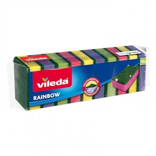 Vileda Rainbow Sponges 10 pieces | توصيل Taw9eel.com