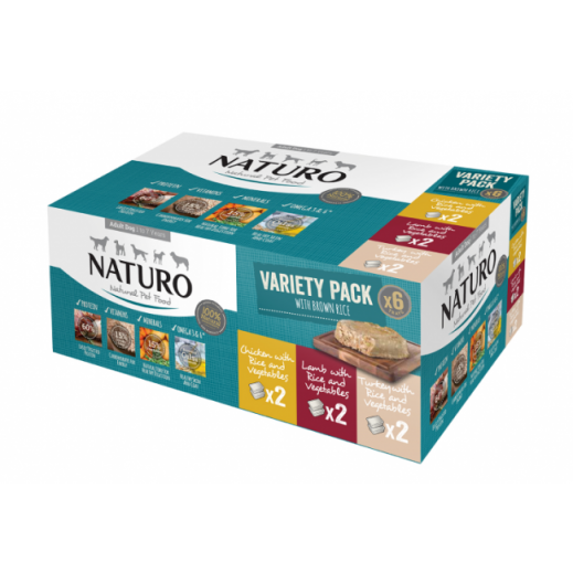 Buy Naturo Adult Variety 6 Packs 6 x 400 g | توصيل Taw9eel.com