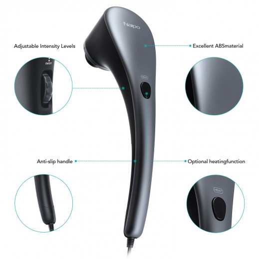 Buy Naipo Handheld Massager With Heating 6 Attachments MGPC-5000 | توصيل Taw9eel.com