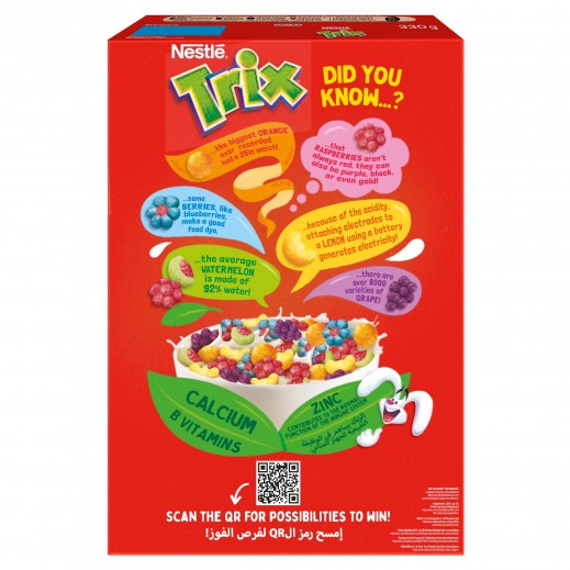 Buy Nestle Trix 6 Fruity Shaped Breakfast Cereal 330 g | توصيل Taw9eel.com