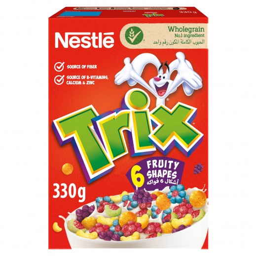 Buy Trix Fruity Shapes Breakfast Cereal 330 g | توصيل Taw9eel.com