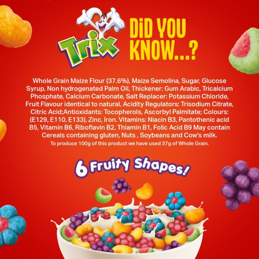 Buy Trix Fruity Shapes Breakfast Cereal 330 g - delivered by Taw9eel ...
