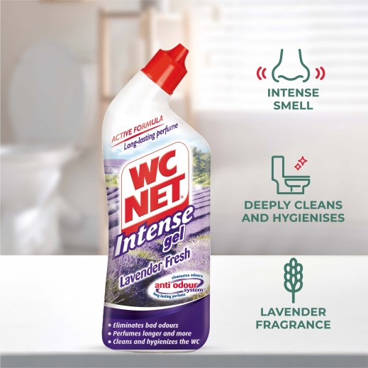 Buy Wc Net Intense Lavender Fresh Toilet Cleaner Gel 750 ml | توصيل Taw9eel.com