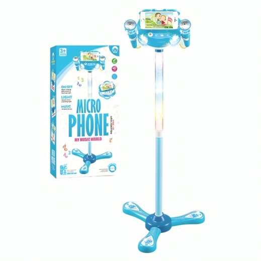 Buy Microphone Touch Karaoke with Two Mics – Blue - delivered by Wemzy ...