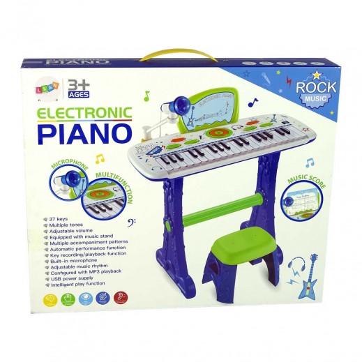 Buy Electronic Piano Set with Sitting Stool - 37 Keys - delivered by Wemzy Company for retail ...