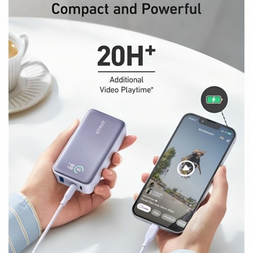 Buy Anker 533 Power Bank PowerCore 30W 10000 PD - Violet | توصيل Taw9eel.com