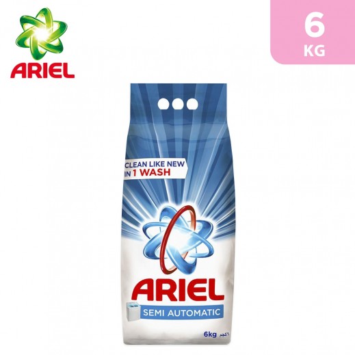 Buy Ariel Semi-Automatic Blue Detergent Powder (6 kg) | توصيل Taw9eel.com