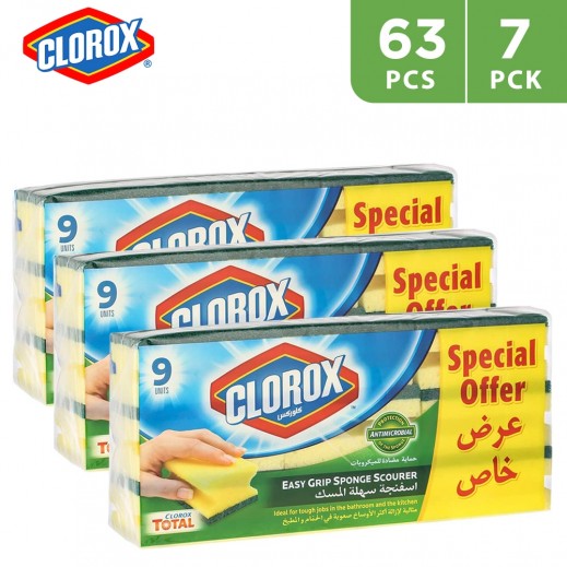 Buy Clorox Easy Grip Sponge Scourer - 7 Packs | توصيل Taw9eel.com