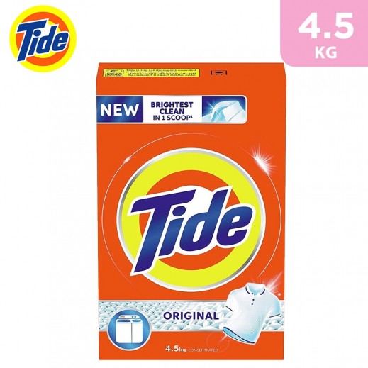 Buy Tide Original Semi Automatic Concentrated Detergent Powder 4.45 Kg | توصيل Taw9eel.com