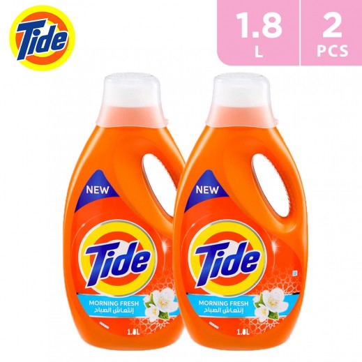 Buy Tide Morning Fresh Liquid Detergent 2 x 1.8 L | توصيل Taw9eel.com
