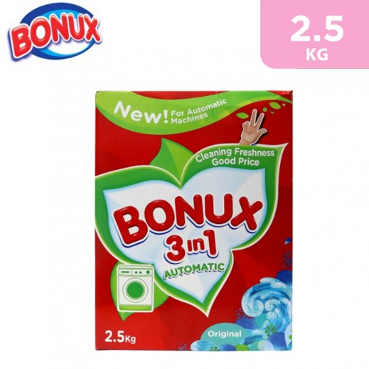 Buy Bonux High Sets Original Automatic Detergent Powder 2.5 KG | توصيل Taw9eel.com
