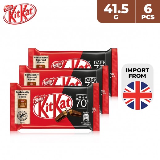 Buy Kitkat 70% Dark Chocolate Bar 6 x 41.5 g | توصيل Taw9eel.com