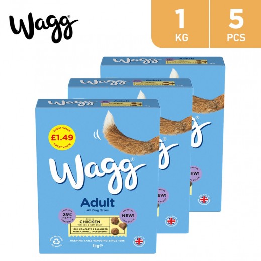 Buy Wagg Complete Chicken & Vegetable 5 x 1 kg | توصيل Taw9eel.com