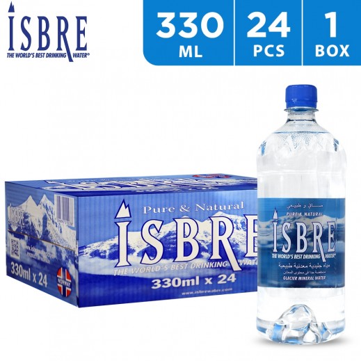 Buy Isbre - Pure & Natural Glacier Mineral Water 24 x 330 ml | توصيل Taw9eel.com