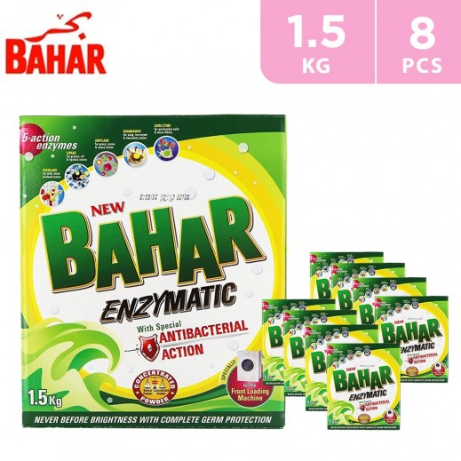 Buy Bahar Enzymatic Detergent Powder 8 × 1.5 Kg | توصيل Taw9eel.com