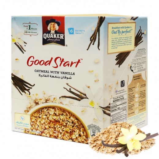 Buy Quaker Good Start Oatmeal with Vainlla Sachet 6 x 40 g | توصيل ...