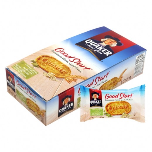 Buy Quaker Good Start Cardamom 16 x 24 g | توصيل Taw9eel.com