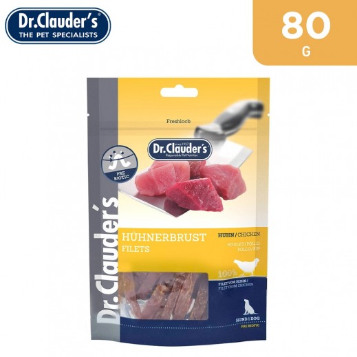 Buy Dr. Clauder's Filet From Chicken Dog Food 80 g | توصيل Taw9eel.com