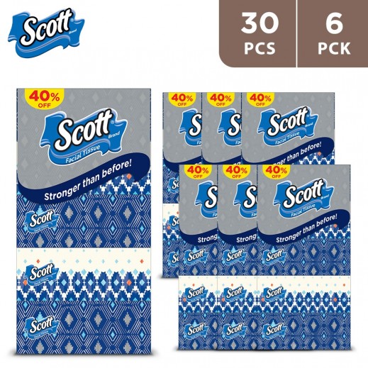 Buy Scott Facial Tissue 30x160'S | توصيل Taw9eel.com