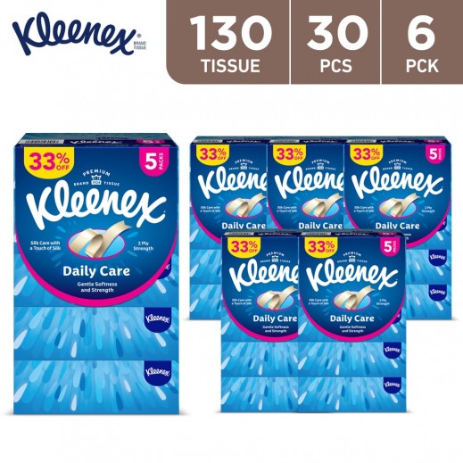 Buy Kleenex Daily Care 5X130'S - 6 Pack | توصيل Taw9eel.com