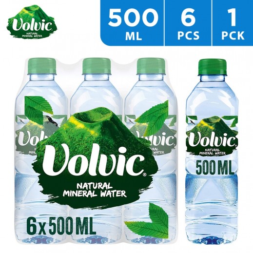 Buy Volvic Mineral Water 6×500 ml | توصيل Taw9eel.com