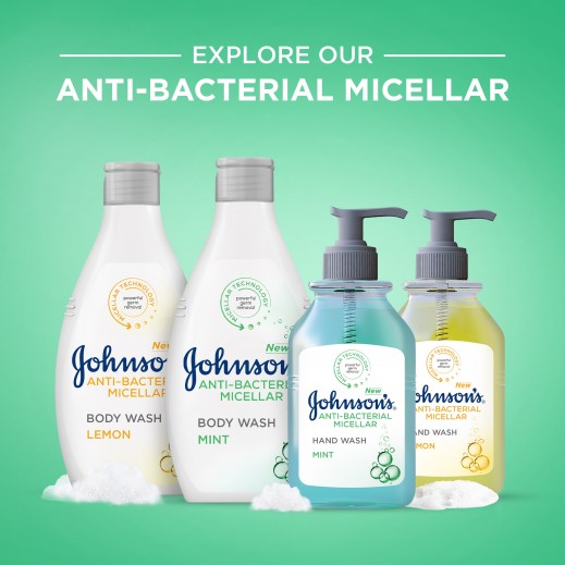 Buy Johnson's Anti-Bacterial Micellar Mint Shower Gel 250 ml | توصيل ...