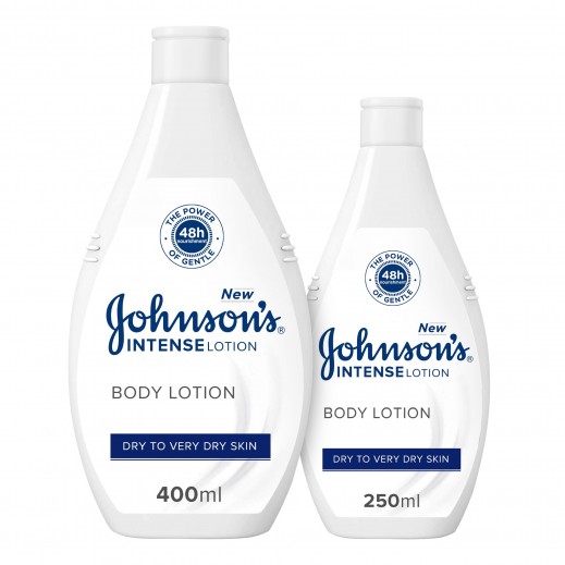 Buy JOHNSON'S Intense Body Lotion 400 + 250 ml | توصيل Taw9eel.com