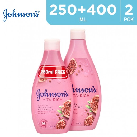 Buy Johnson’s Vita-Rich Pomegranate Flower Brightening Body Wash 400 ml ...
