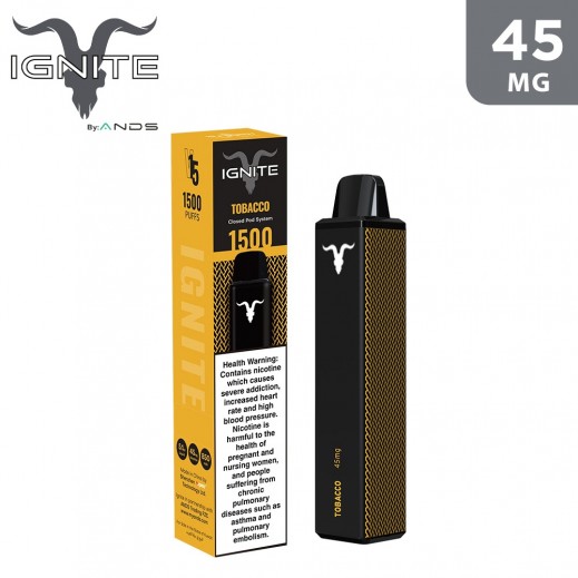 Buy Ignite Disposable Pod Tobacco 45 mg 1500 Puffs | توصيل Taw9eel.com