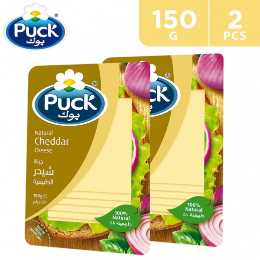 Buy Puck 48 + Cheddar Cheese Slices 2 x 150 g | توصيل Taw9eel.com