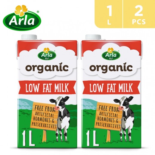 Buy Arla Organic Low Fat Milk 2 x 1 L | توصيل Taw9eel.com