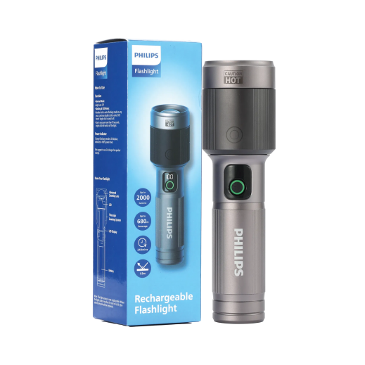 Buy Philips 60W Rechargeable LED Flashlight | توصيل Taw9eel.com