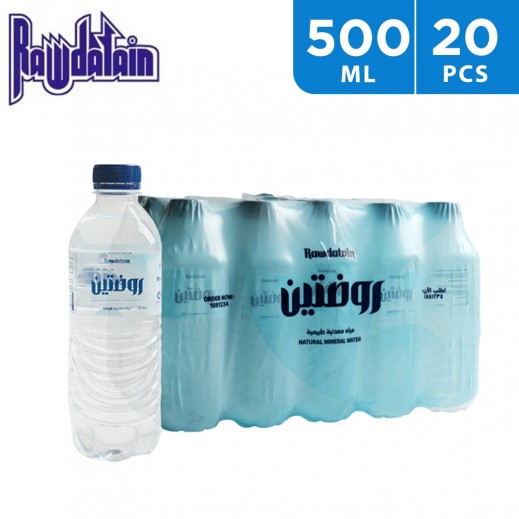 Buy Rawdatain Mineral Water Bottle 20 × 500 ml | توصيل Taw9eel.com