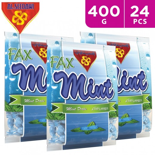 Buy Al Seedawi Fax Mint Drops Candy 24 x 400 g | توصيل Taw9eel.com