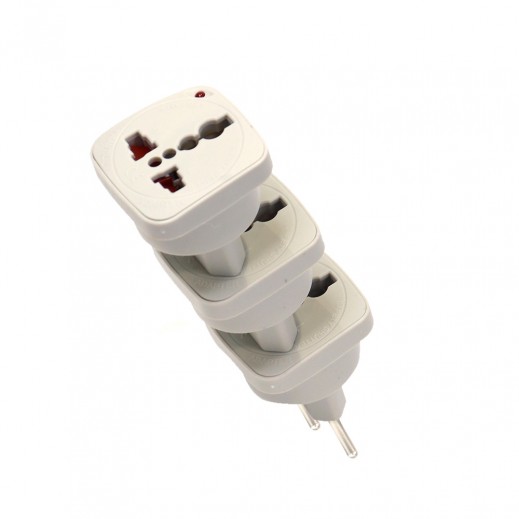 Buy Terminator 2 Pin Travel Adaptor (Pack of 3) | توصيل Taw9eel.com