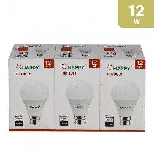 Buy LED Bulb 12W 3Pcs -White | توصيل Taw9eel.com
