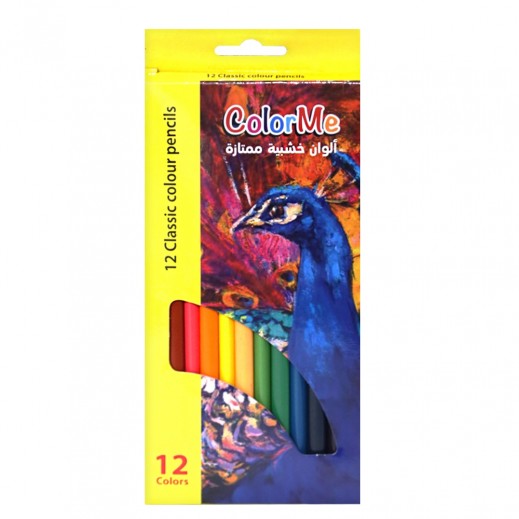 Buy Triangular Wooden Colors 12 Long Colors | توصيل Taw9eel.com